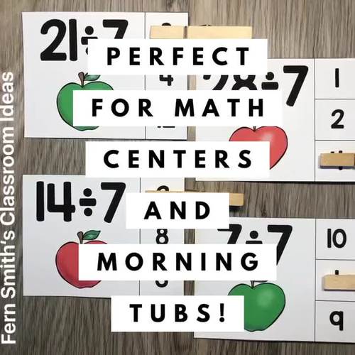 Division Clip Cards by Fern Smith's Classroom Ideas | TPT