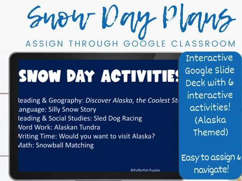 4th Grade Snow Day Digital Activities + Lesson Plan - No-Prep - Google ...