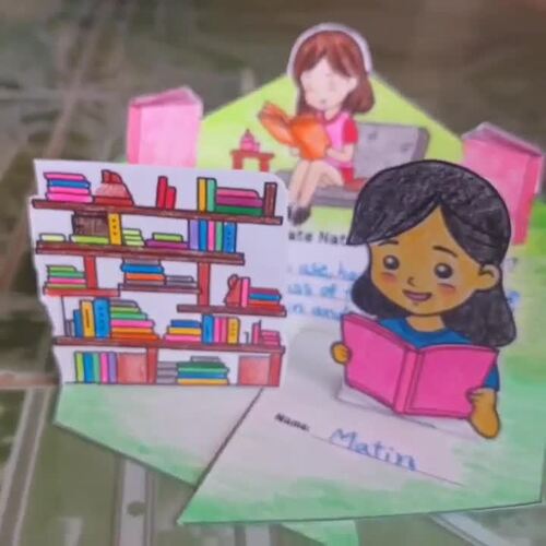 National Library Week 3D Craft : /Writing Prompt Activities /Fun & Easy