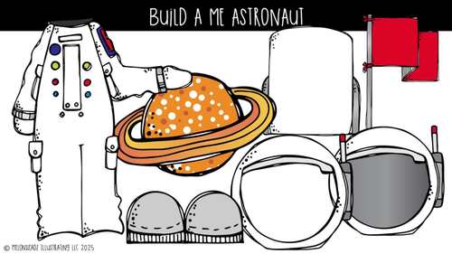 Build A Me clip art, Astronaut clip art MINI by Melonheadz Clipart