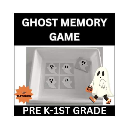 Ghost Memory Game | Matching Activtiy | Centers Activity | Pre K- 1st Grade