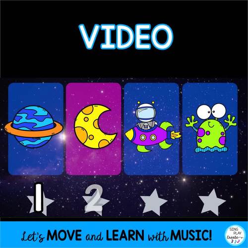 Rhythm and Body Percussion Activity BUNDLE: {Icons} PreK-K Space Aliens
