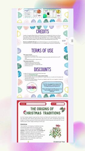 Christmas Traditions Around the World Reading Comprehension Activities ...