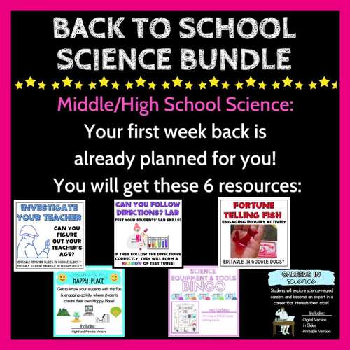 Back to School SCIENCE BUNDLE - Middle / High School by Lessons with Lexi