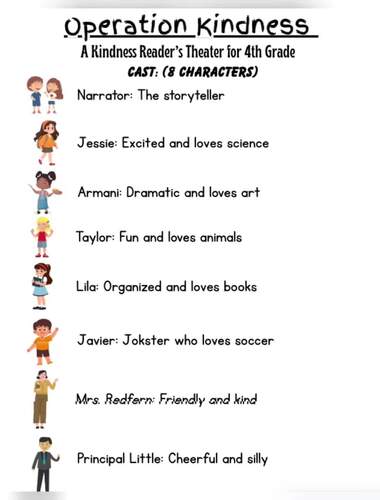 Operation Kindness! | Reader’s Theater Script & SEL Activities for 4th ...