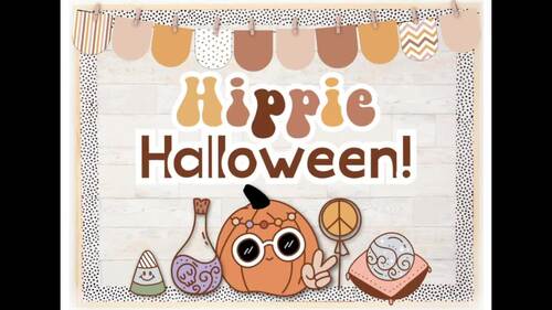 Retro Groovy Halloween Bulletin Board & Classroom Decor, Photo Craft ...