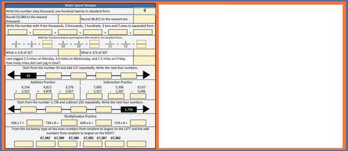 NO Prep - Math Spiral Review GROWING Bundle by Juliane Hodkinson