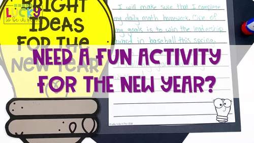 New Year Goal Setting Craft BRIGHT Ideas for a New Year | TpT
