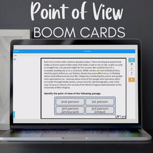 Point of View Boom Cards | Distance Learning by Lit with Lyns | TpT