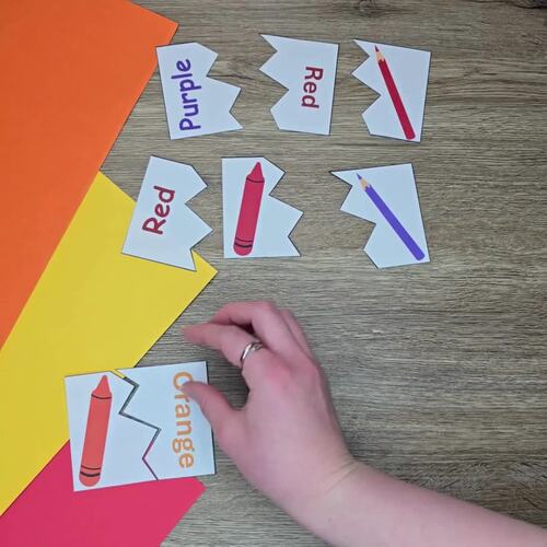 Color Matching Puzzles, Matching Color Words to Colors by HH Fun and ...