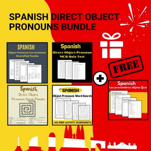 Spanish Direct Object Pronouns Bundle Pronombres de objeto directo ...