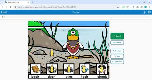 final /k/: Feed the Beetles to the GIF Duck. | TPT