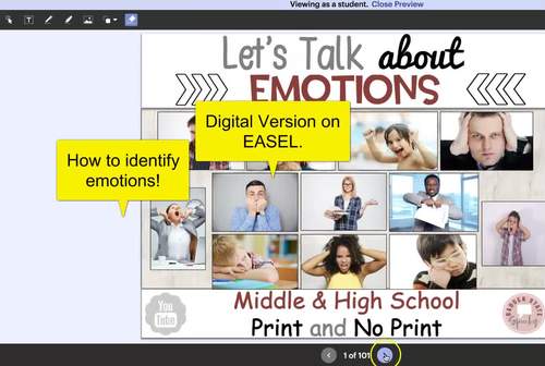 Identify Feelings Emotions Social Emotional Middle High School | TPT