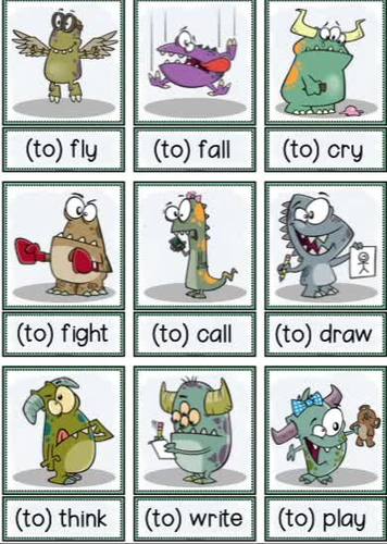 VERBS - Picture + Word Cards (ESL/EFL) by My Teaching Factory | TpT