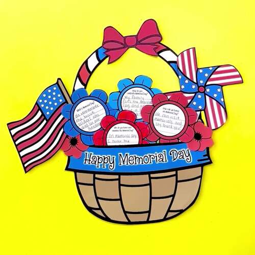 Memorial Day Activities | Foldable Book & Patriotic Basket Craft ...