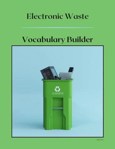 Electronic Waste: EDITABLE Vocabulary Builder with IPA List | TPT