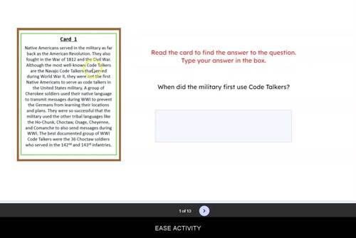 Native American Code Talkers WWII Activity Scavenger Hunt with Easel Option