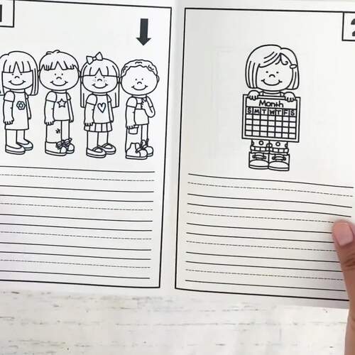 August and September Picture Writing Prompts for Emergent Writers