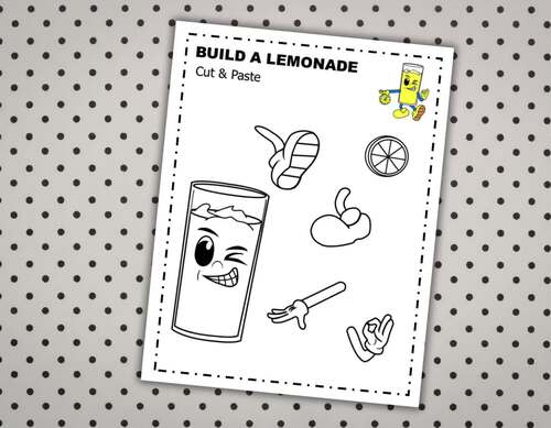Lemonade Craft Template | Summer Cut and Paste Activity|Printable Craft ...