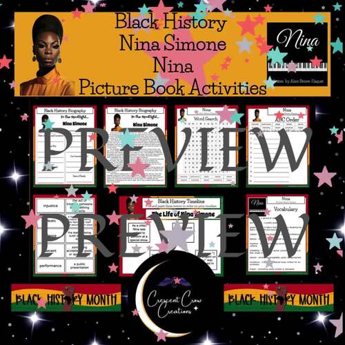 Women's History Black History Nina Simone - Nina Picture Book Activities