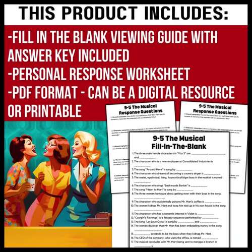 9-5 The Musical: Fill In The Blank Viewing Guide & Show Response Worksheet