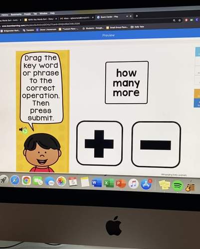 Sorting Key Words from Word Problems Boom Cards™ by Engaging Early Learners