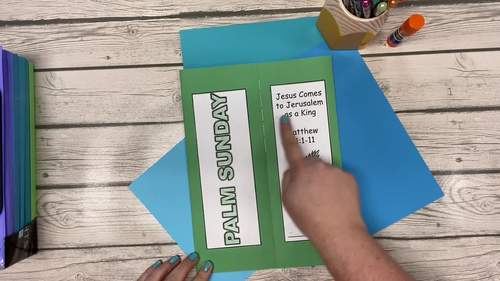 Palm Sunday Craft Holy Week Activities Bible Lesson Lapbook by Teach by ...