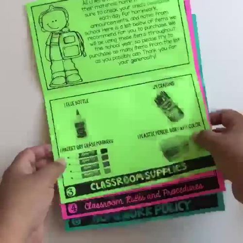 Back to School | Meet the Teacher | Open House (Editable No Cut Flipbook)