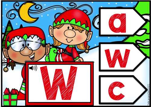 Alphabet Match Christmas Elf Boom Cards by Della Larsen's Class | TpT
