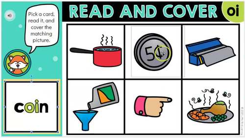 OI and OY - Digital Read and Cover | Distance Learning | Google Slides