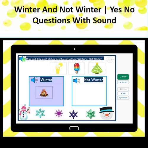 Classifying Winter Objects Winter Boom Cards by Limes and Lemons