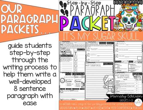 It's My Sugar Skull | Step by Step Paragraph Packet | Descriptive