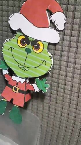 Christmas Crafts The Grinch & Mag Paper puppet Activities X'mas Winter