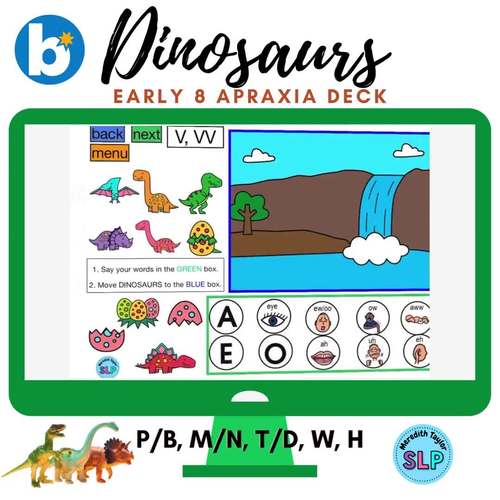 DINOSAURS Apraxia BOOM Cards™ – Early 8 Sounds & Syllables for Speech ...