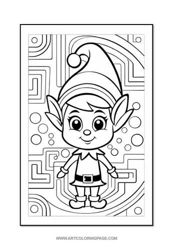 Elf Coloring Book Vol. 10 – 100 Whimsical Holiday Designs for All Ages