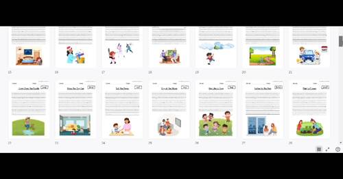 Action Verb Handwriting Practice: tracing long Sentence Storytelling ...