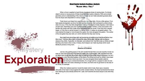 High School Forensics Serology Blood Testing Blood Spatter Unit Bundle