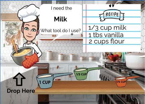 Cooking Measurement Activity | Match the Measuring Cup/Spoon Boom Cards ...