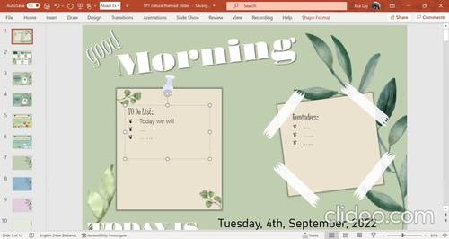 Editable interactive Nature themed classroom slides for Morning Meetings