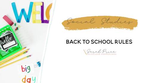 Back to School and School Rules Activities and Worksheets | TpT
