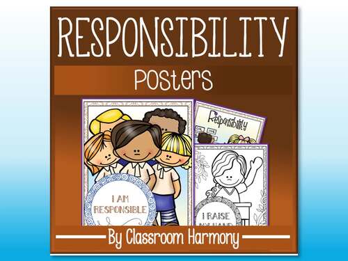 Social Emotional Learning Responsibility Posters | Color & B/W Versions ...