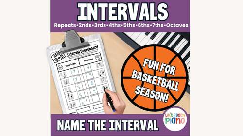 Basketball NAMING Music Intervals Activity NO PREP Interval Scoreboard