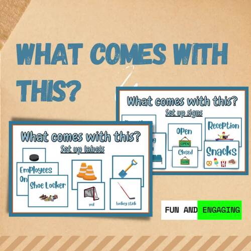 January Ice Skating Rink Dramatic Play - Winter Skating Labels | TPT