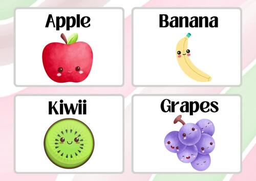 Kawaii Food Flashcards by Global Citizen Inspiration Station | TPT