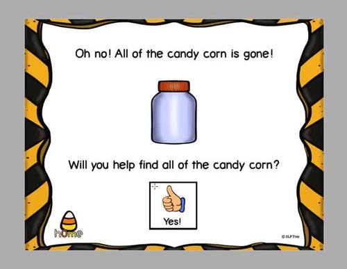 Candy Corn NO PRINT Interactive Books: Halloween Speech Therapy by SLP Tree