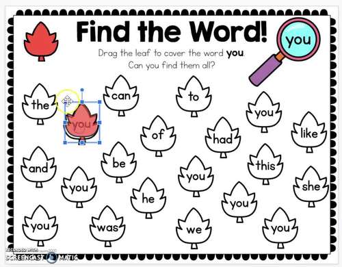 Fall Sight Word Practice | Distance Learning by Centered in Primary