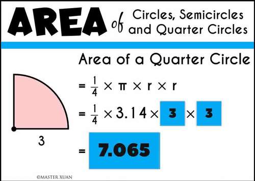 Area of Semicircle and Quarter Circle Geometry Practice Task Cards Boom ...