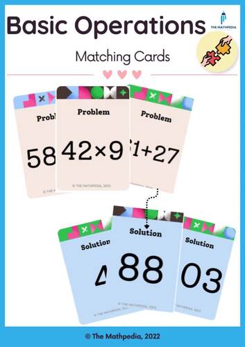 Matching Card Activity: Basic Math Operations by The Mathpedia | TPT
