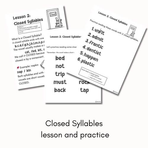 Multisyllabic Word Work: Open & Closed Syllables + Syllable Division ...