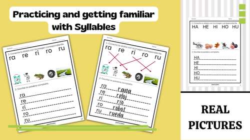 Spanish Syllables Activity. Actividad de Sílabas en Español. | TPT